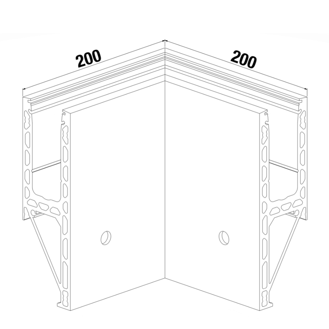 Outside Corner - Model 2020 - Fastec Handrail Systems